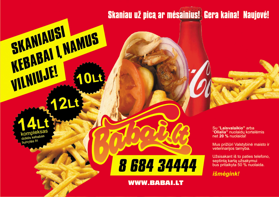 Kebabai į namus Vilniuje - Savaitgalio pramogos, renginiai, kelionės