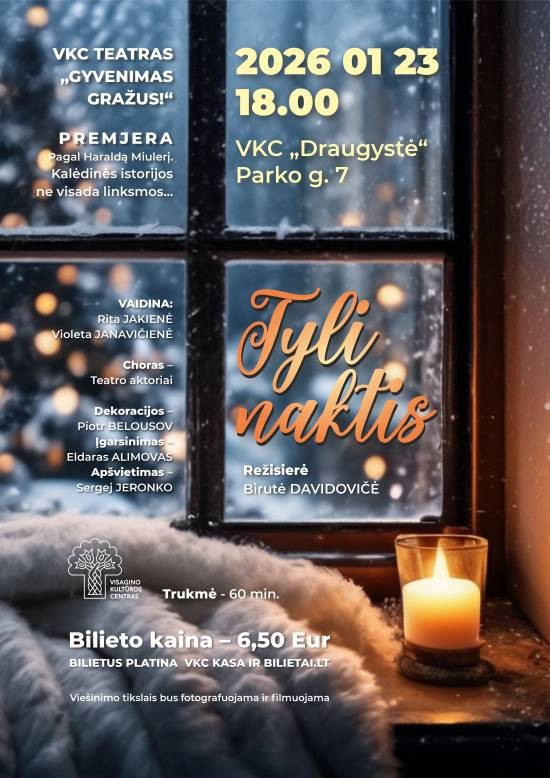 Tyli naktis | Spektaklis - Savaitgalio pramogos, renginiai, kelionės